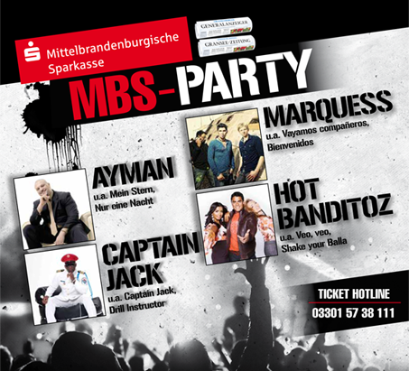 Party in der MBS ARENA Oranienburg – MARQUESS, AYMAN, CAPTAIN JACK und ...
